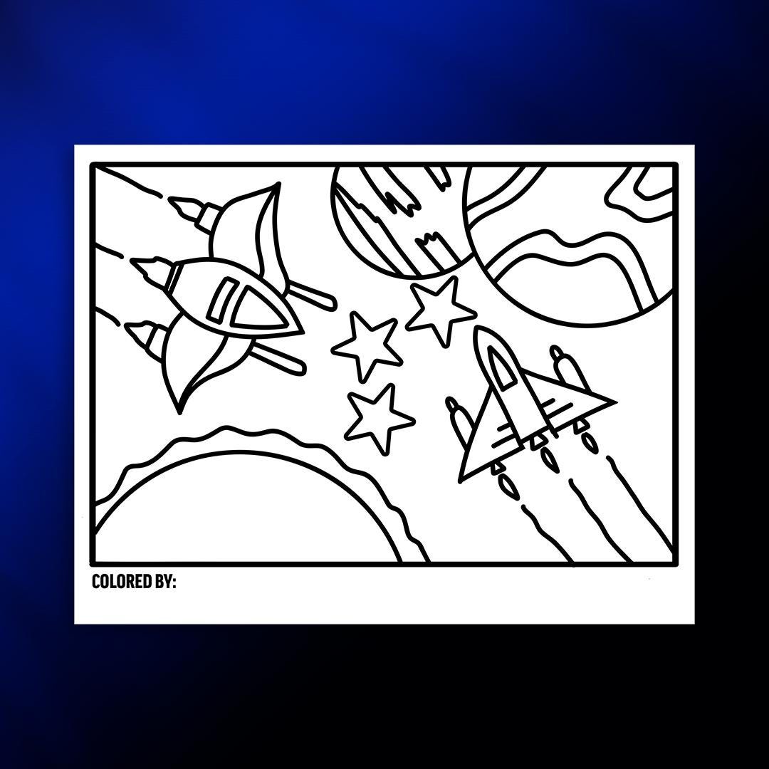 Outer Space | Coloring Page | Instant Download | Outer Space Kids ...