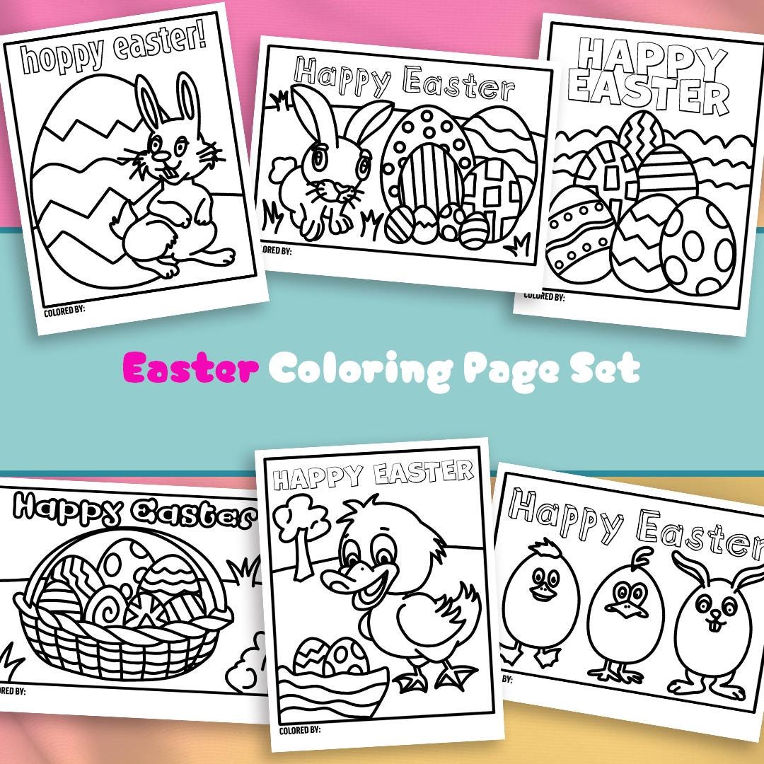 Easter | Coloring Page | Instant Download | Easter Kids Coloring ...