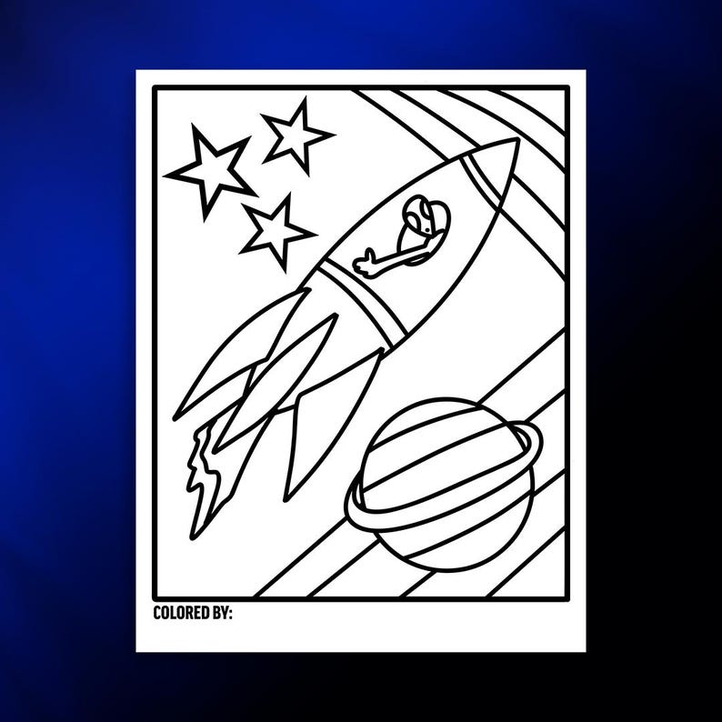 Outer Space | Coloring Page | Instant Download | Outer Space Kids ...