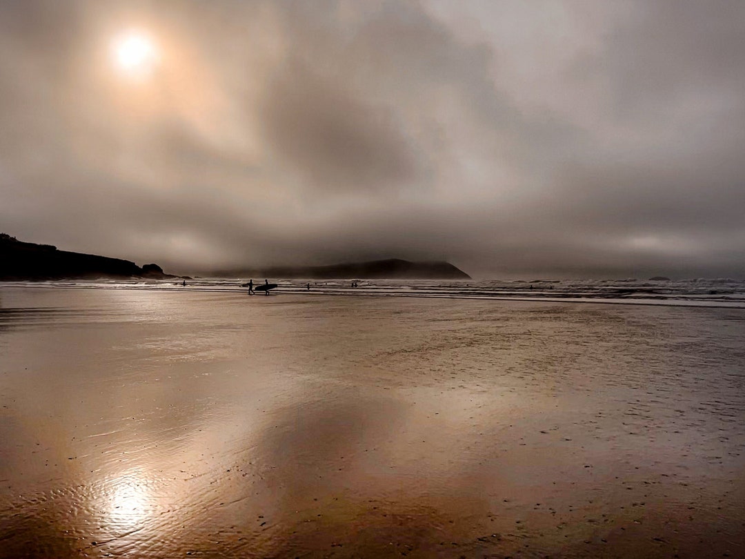 Cornwall, Polzeath Beach Sunset - Etsy