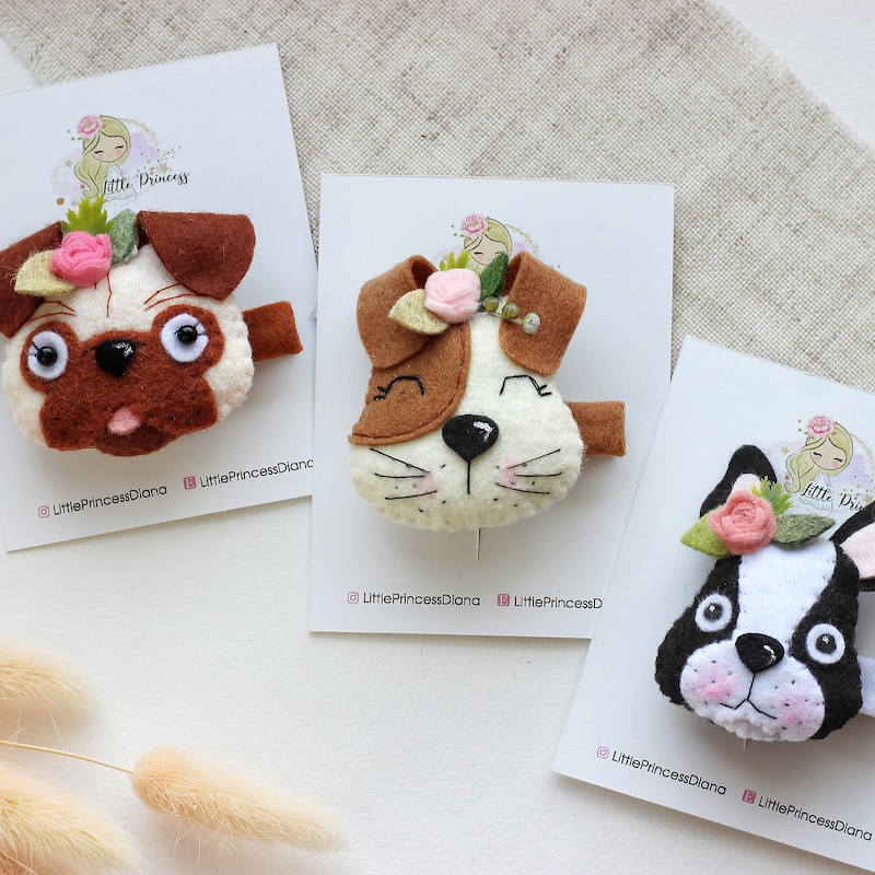 Cute Hair Clip Dog - Etsy