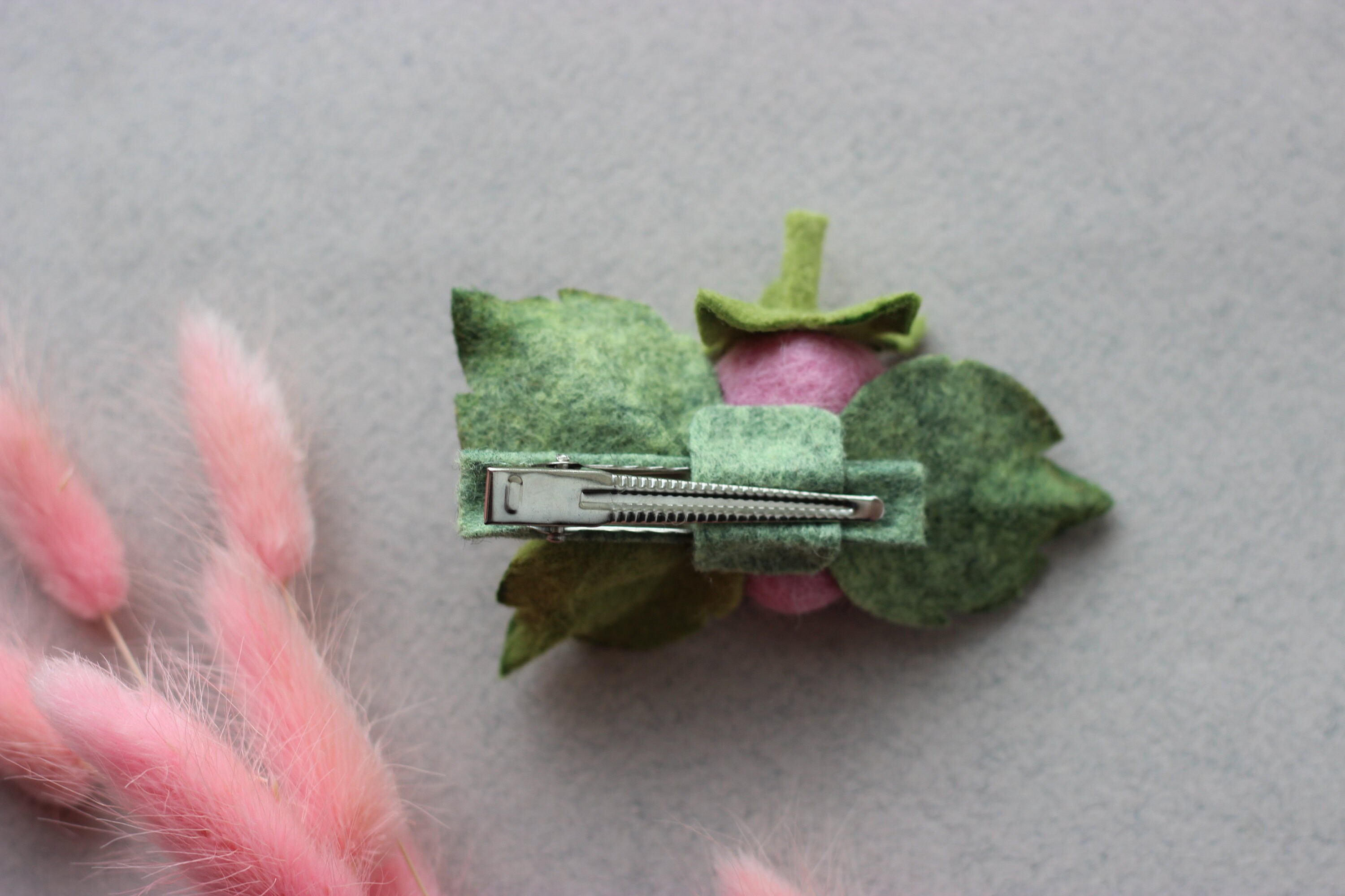 Red strawberry headband pink strawberry hair clips red | Etsy