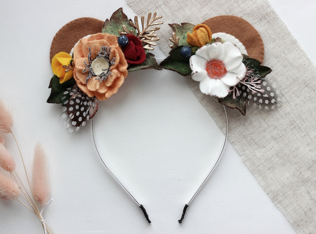 Bear Ear Headband, Brown Bear Costume Animal Party, Animal Flowers ...