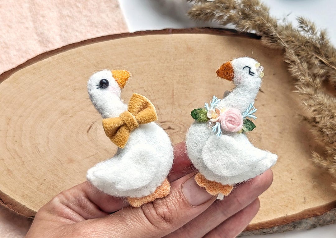 Goose Hair Clip, Goose Hair Accessories, Cottagecore Barrette, Farm ...