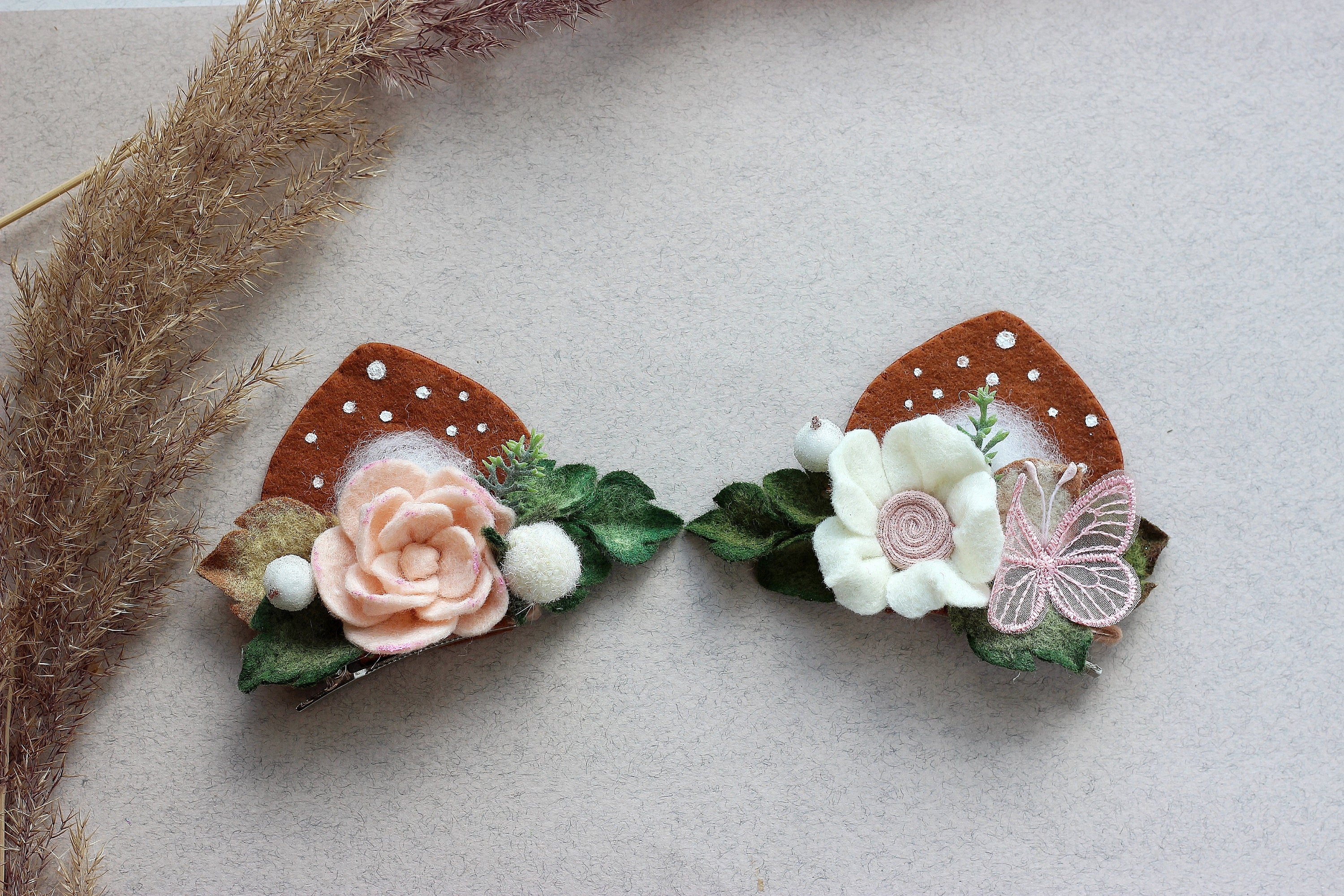 Woodland Deer Hair Clips Animal Bows Deer Costume - Etsy