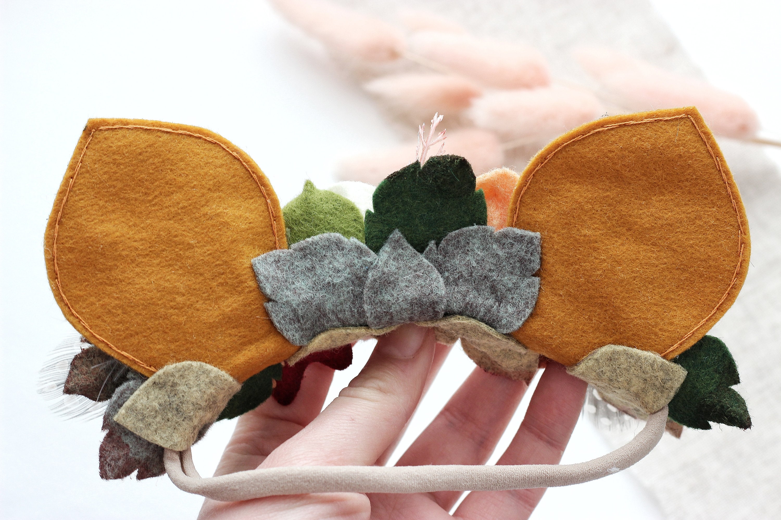 Fox Flower Crown Woodland Fox Headband Flowers Crown Fox | Etsy