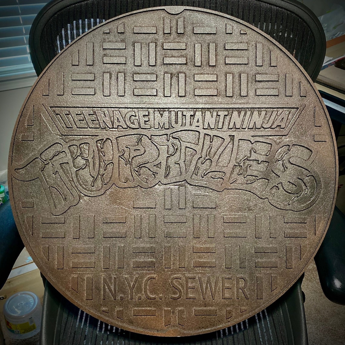 TMNT replica N.Y.C. SEWER prop manhole cover | Etsy