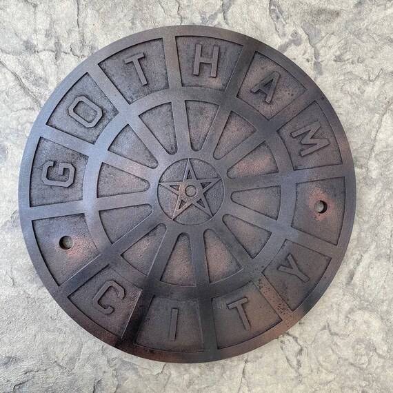Batman Begins GOTHAM CITY Sewer Prop Manhole Cover Replica | Etsy