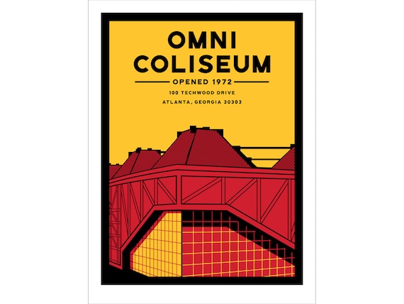 Iconic OMNI COLISEUM Minimalist Poster Print 12x18 18x24 or - Etsy