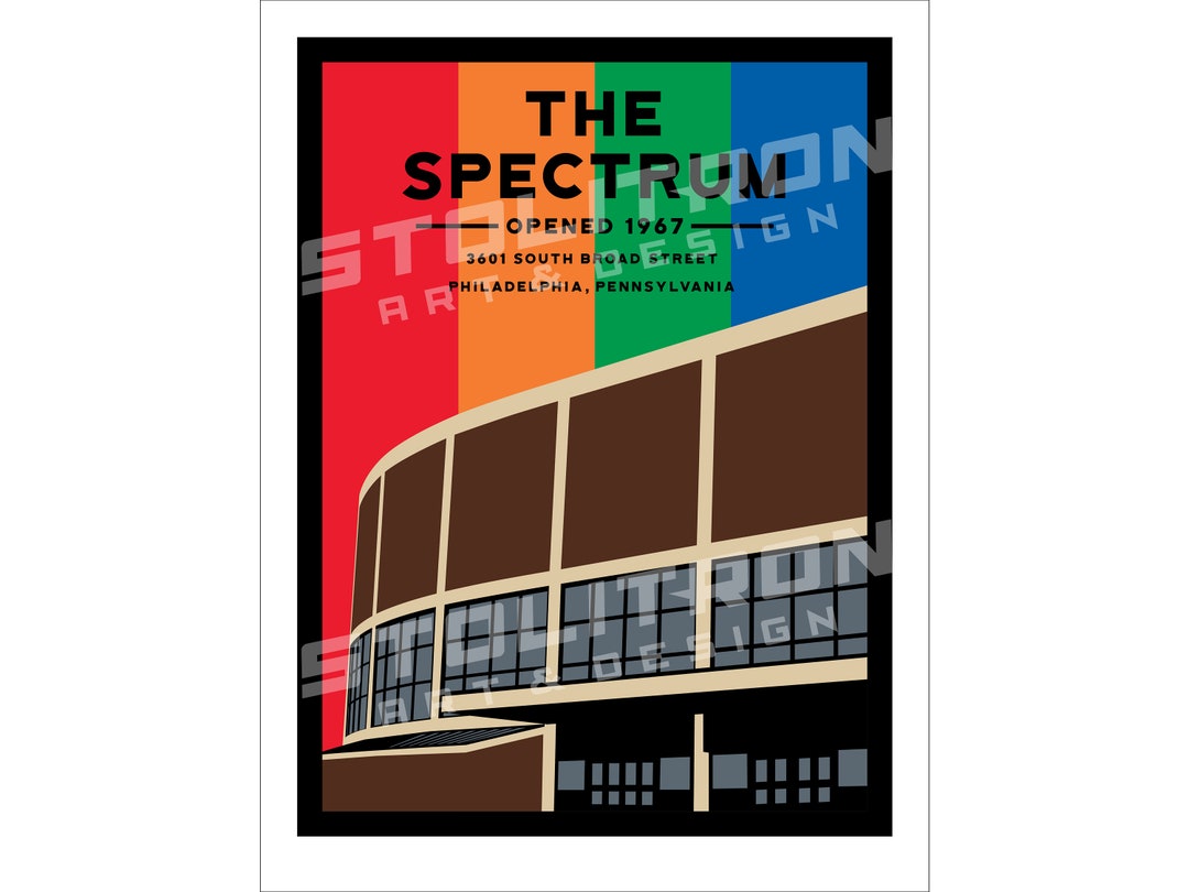 Iconic SPECTRUM Arena (colorway 2 Rainbow) Minimalist Poster 12x18 ...