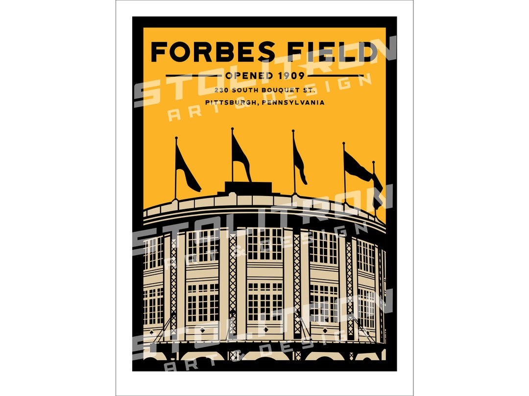 Minimalist FORBES FIELD Art Poster 12x18, 18x24, or 24x36 Inches ...