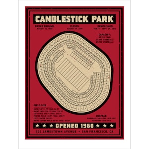 CANDLESTICK PARK Seating Chart Diagram Poster 12x18 18x24 or | Etsy