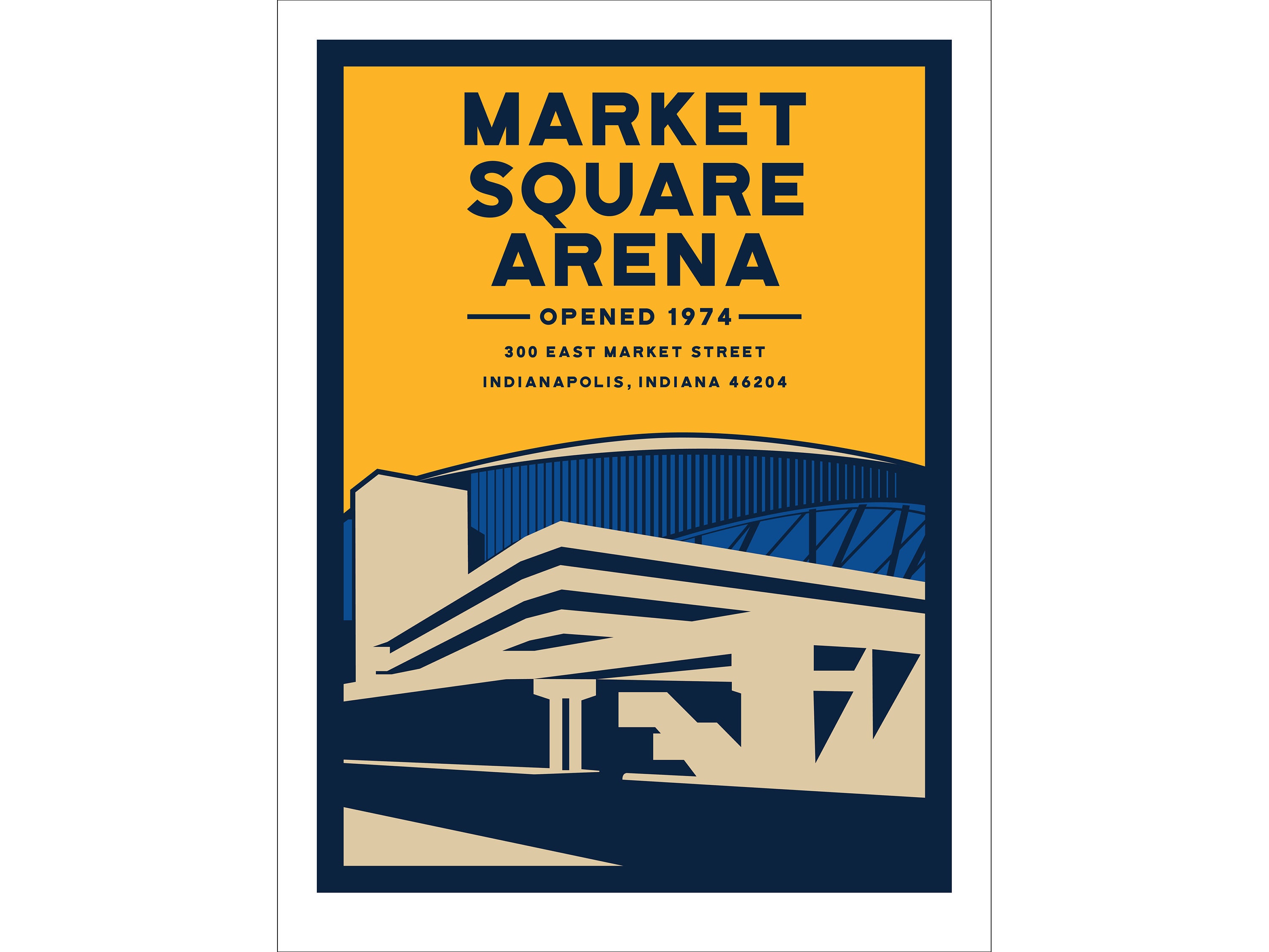 Iconic MARKET SQUARE ARENA Minimalist Poster 12x18 18x24 or - Etsy UK