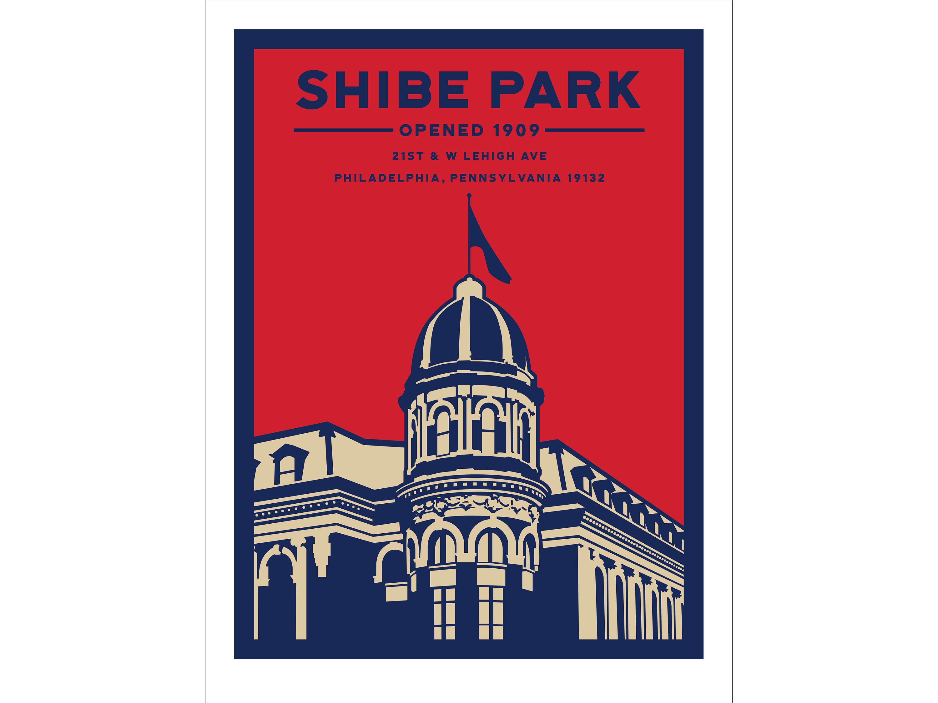 Iconic Shibe Park Stadium Minimalist Poster 12x18 18x24 or | Etsy