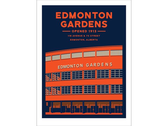 Iconic EDMONTON GARDENS Minimalist Poster 12x18 18x24 or | Etsy