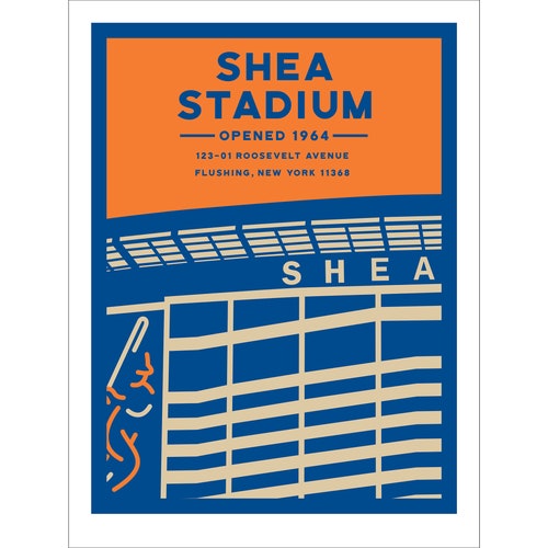 Iconic Shea Stadium Minimalist Poster 12x18 18x24 or 24x36 - Etsy