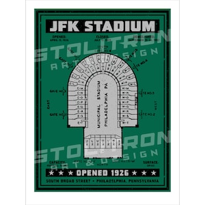 JFK STADIUM Seating Chart Diagram Poster 12x18, 18x24, or 24x36 Inches ...