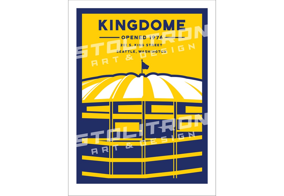 Iconic KINGDOME (colorway 2 Mariners) Minimalist Poster 12x18, 18x24 ...