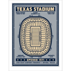 TEXAS Stadium Seating Chart Diagram Poster Print 12x18 18x24 - Etsy