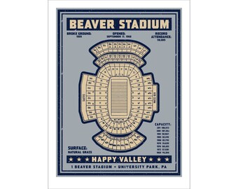 CHICAGO STADIUM Seating Chart Diagram Poster Print 12x18 | Etsy