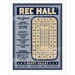 REC HALL Seating Chart Diagram Poster Print 12x18, 18x24, or 24x36 ...
