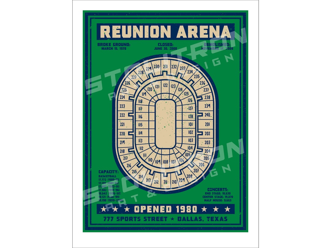 REUNION ARENA (colorway 2) Basketball Seating Chart Diagram Poster ...
