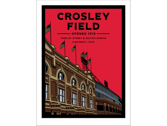 Iconic CROSLEY FIELD Minimalist Poster 12x18 18x24 or 24x36 - Etsy