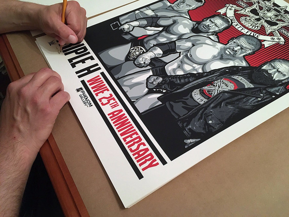 OFFICIALLY LICENSED WWE Triple H 25th Anniversary 18 X - Etsy