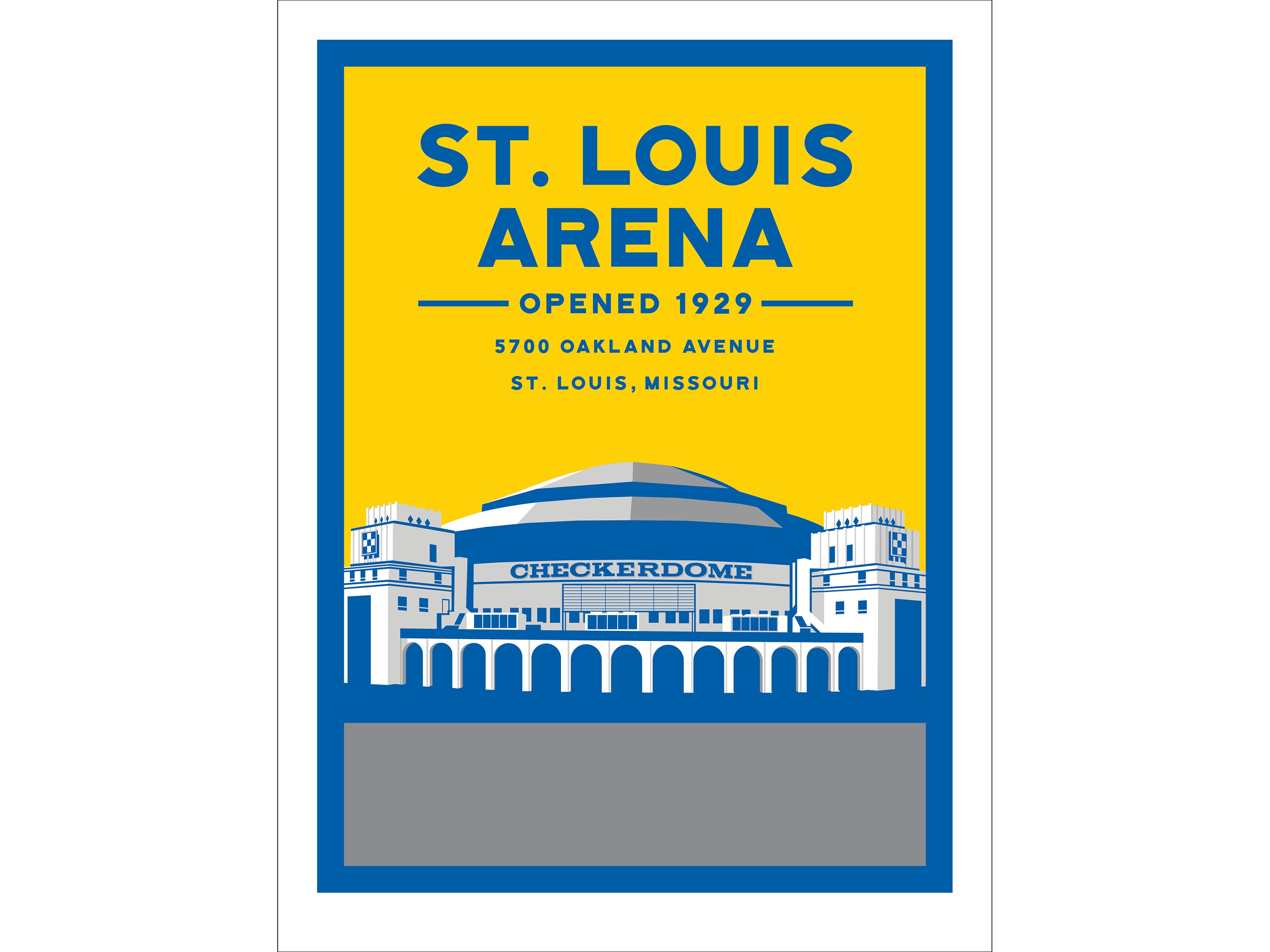 Iconic ST LOUIS ARENA Minimalist Poster 12x18 18x24 or 24x36 | Etsy