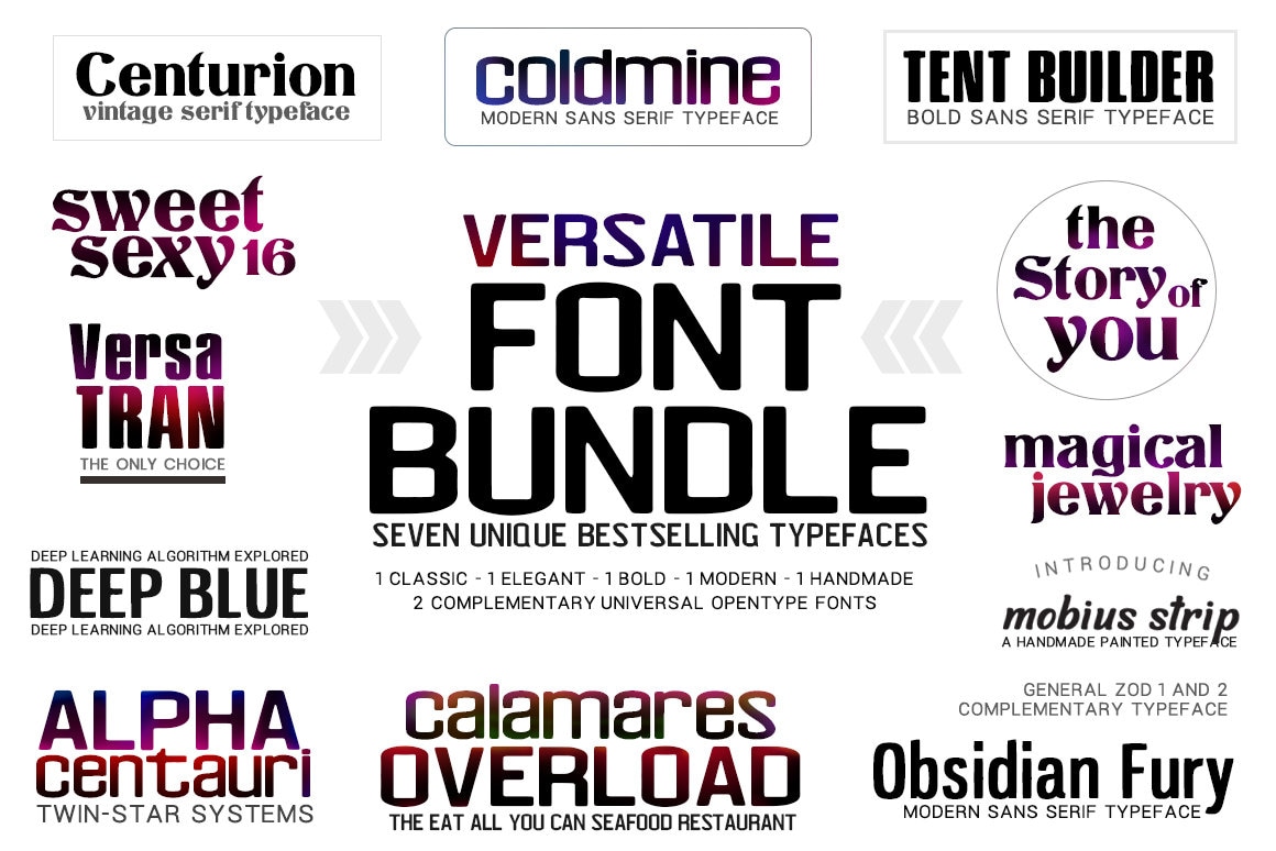 The Versatile Font Bundle Pack INSTANT DOWNLOAD - Etsy