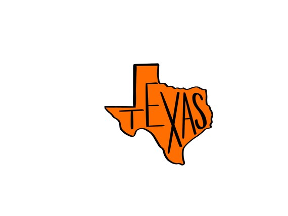 Texas Outline Sticker - Etsy