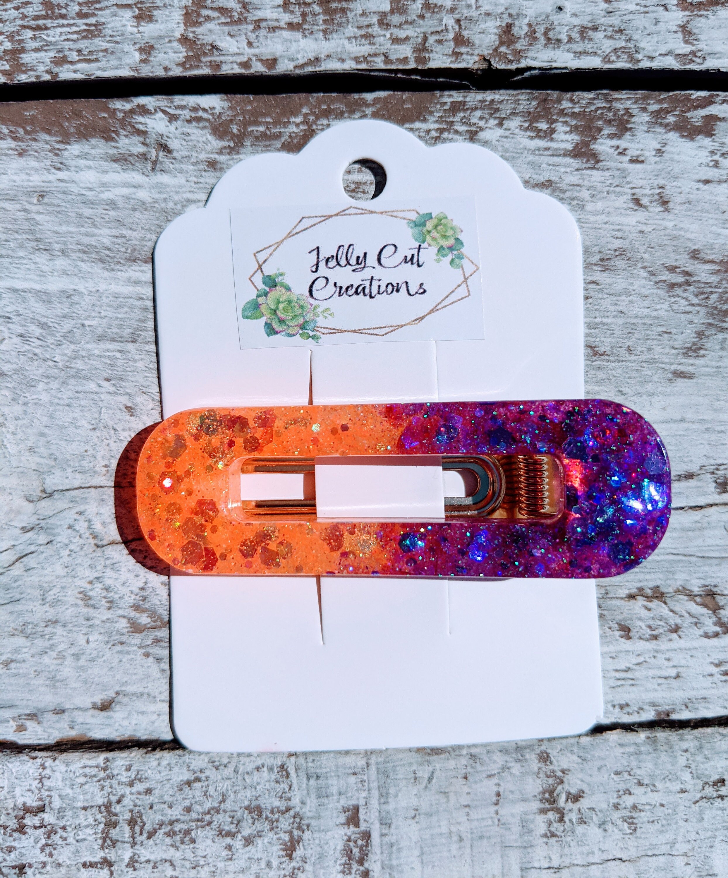 Handmade Resin Glitter Clips - Hair Barrettes, Resin Hairclips ...