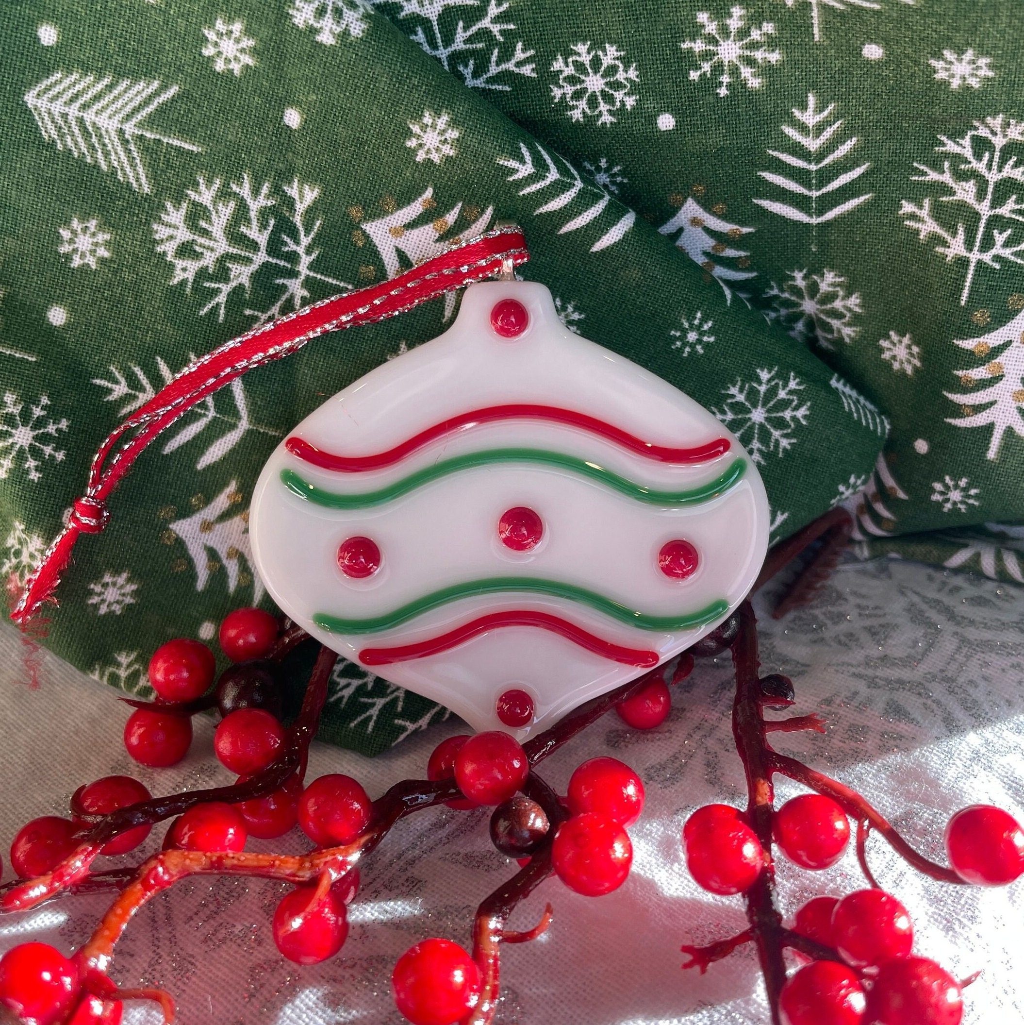 Fused Glass Traditional Style Ornament - Etsy