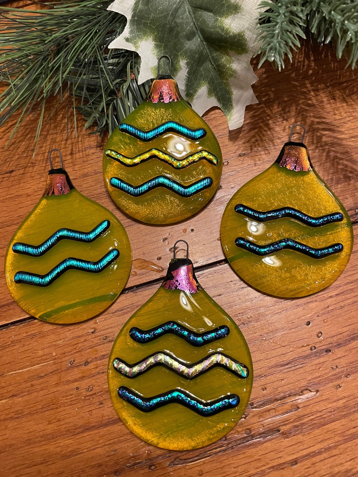 Fused Glass Ornaments - Etsy