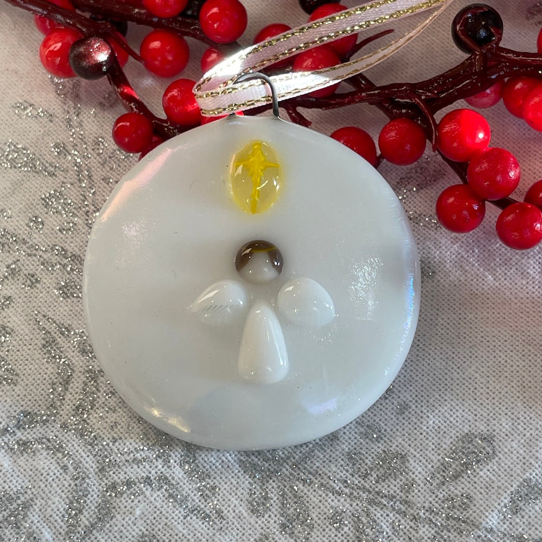 Fused Glass Angel Ornament - Etsy
