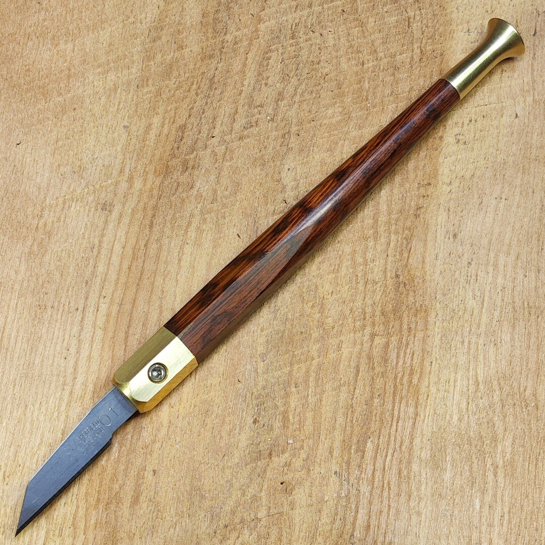 Marking Craft Knife Snakewood Taperedhex Finial Magkey - Etsy