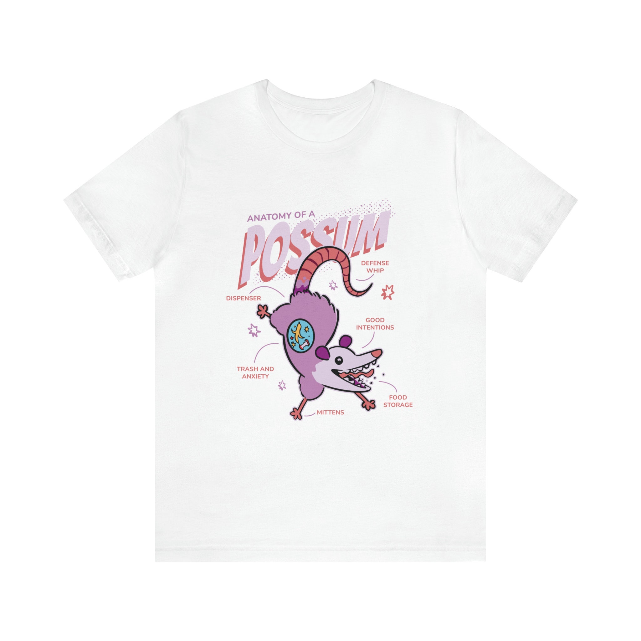 Possum Anatomy | T-shirt Tee Unisex | Animal | Funny Cute Kawaii | Gift ...