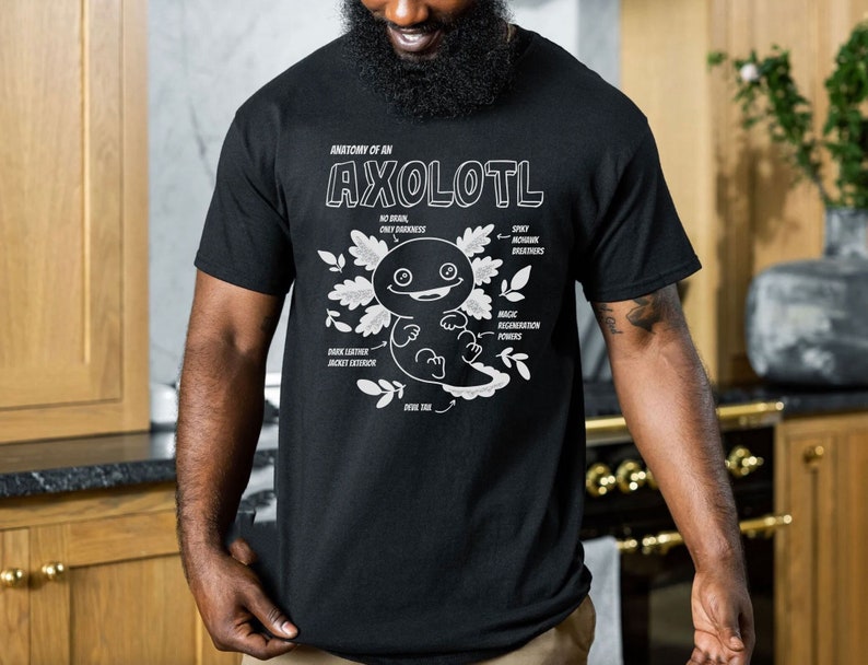 Axolotl Anatomy | T-shirt Tee Unisex | Animal | Cute Funny Kawaii ...