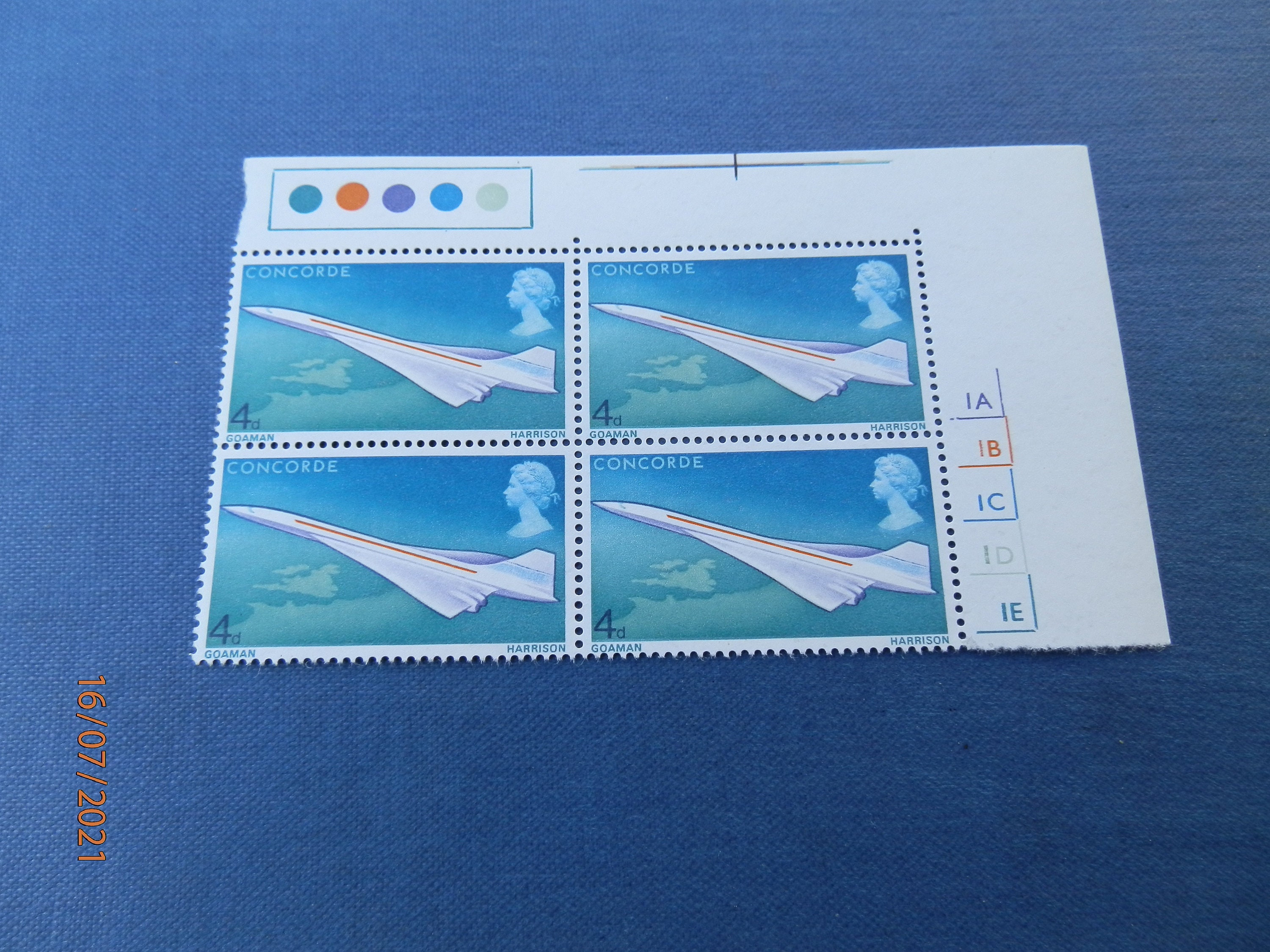 First Flight of Concorde 1969 4d Traffic Light Control Block of 9 Great ...
