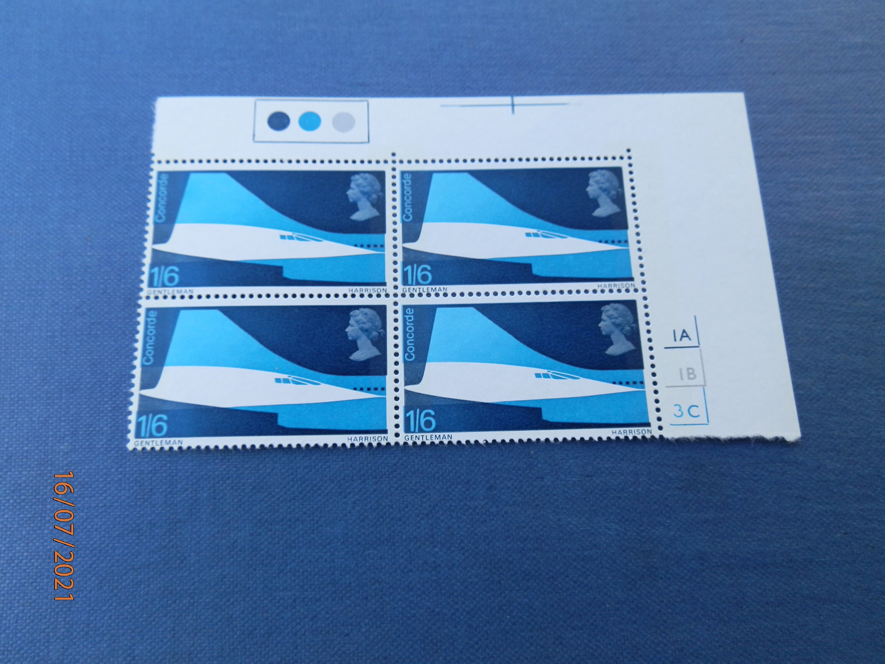 First Flight of Concorde 1969 4d Traffic Light Control Block of 9 Great ...