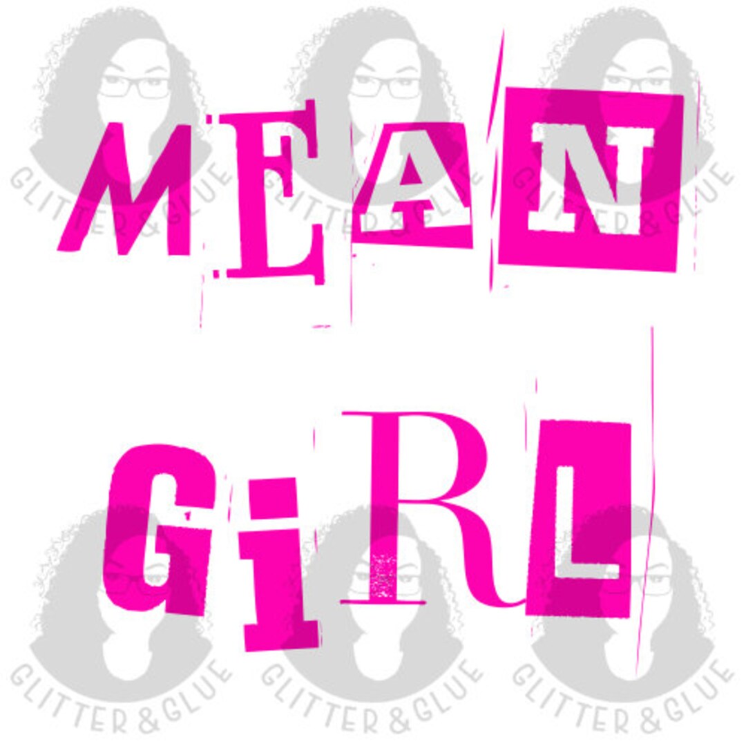 Mean Girl - Kidnap Letters - Pink - Design PNG File ONLY - Etsy