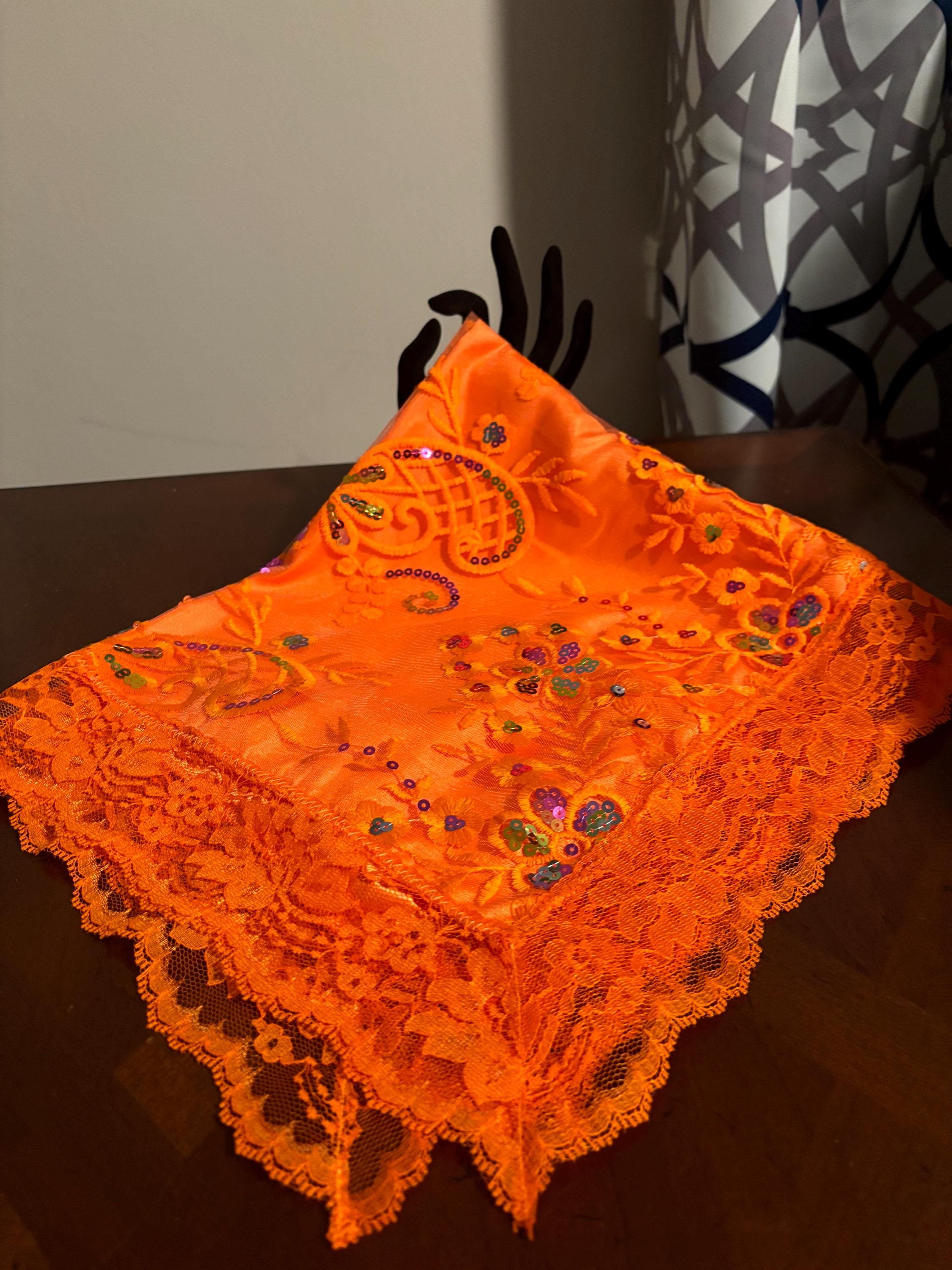 Orange Lap Scarf - Etsy