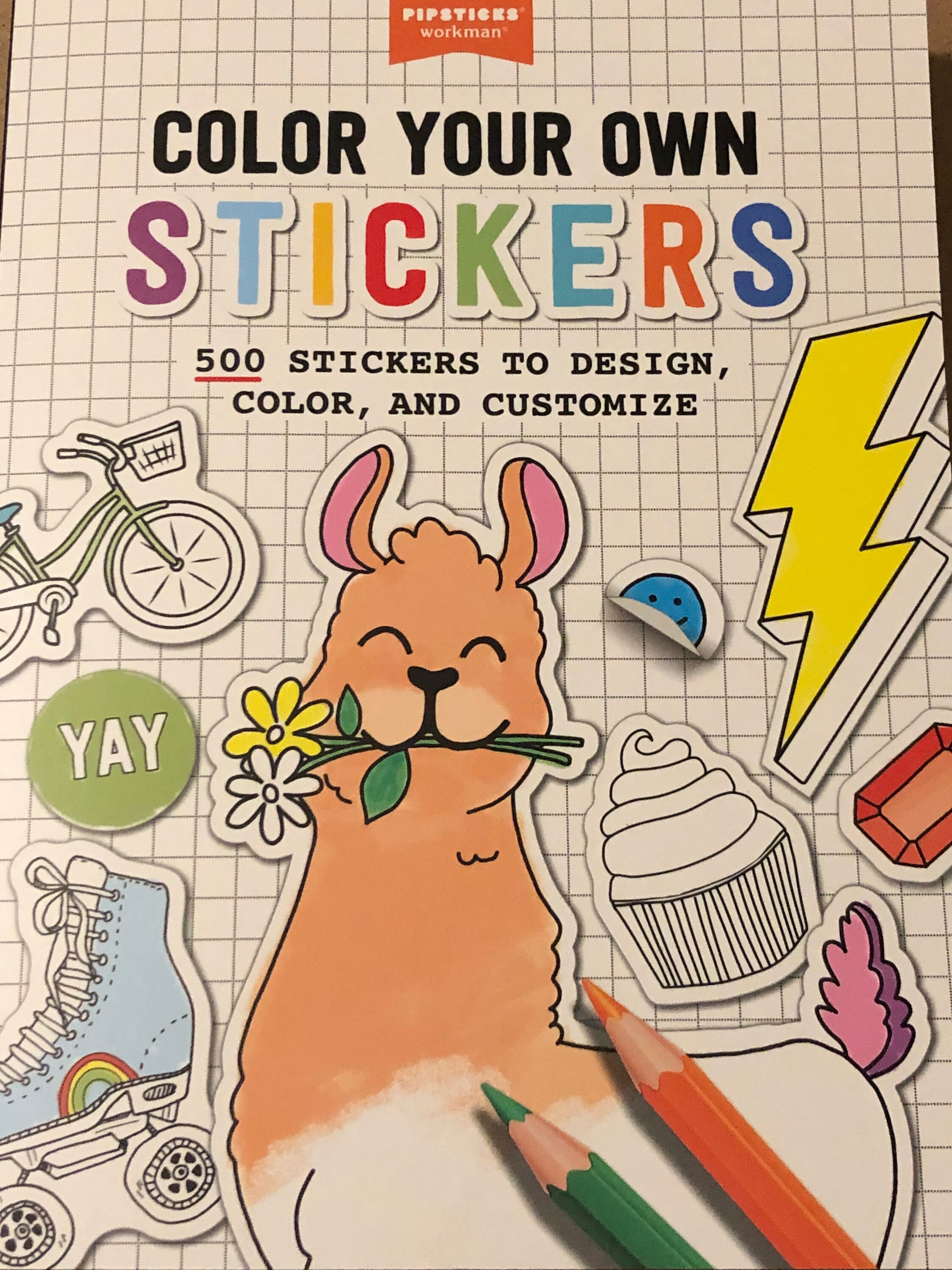 Color Your Own Stickers Coloring sticker book for Relaxation | Etsy