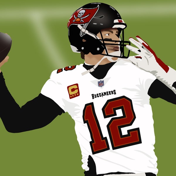 Tom Brady Buccaneers - Etsy