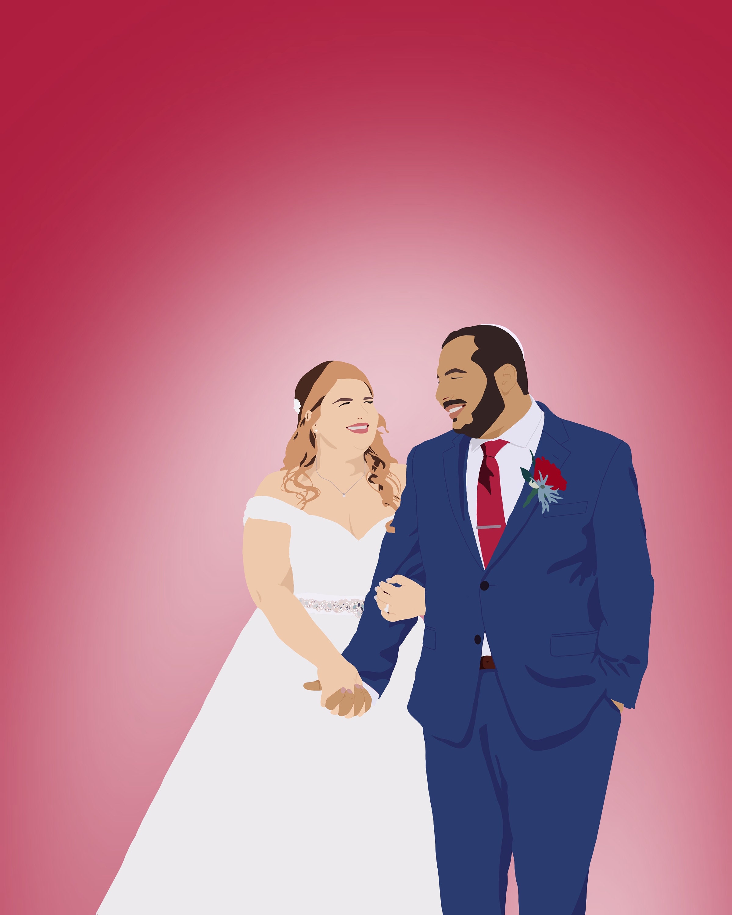 Custom Couple Illustration Digital Couple Illustration Personalized