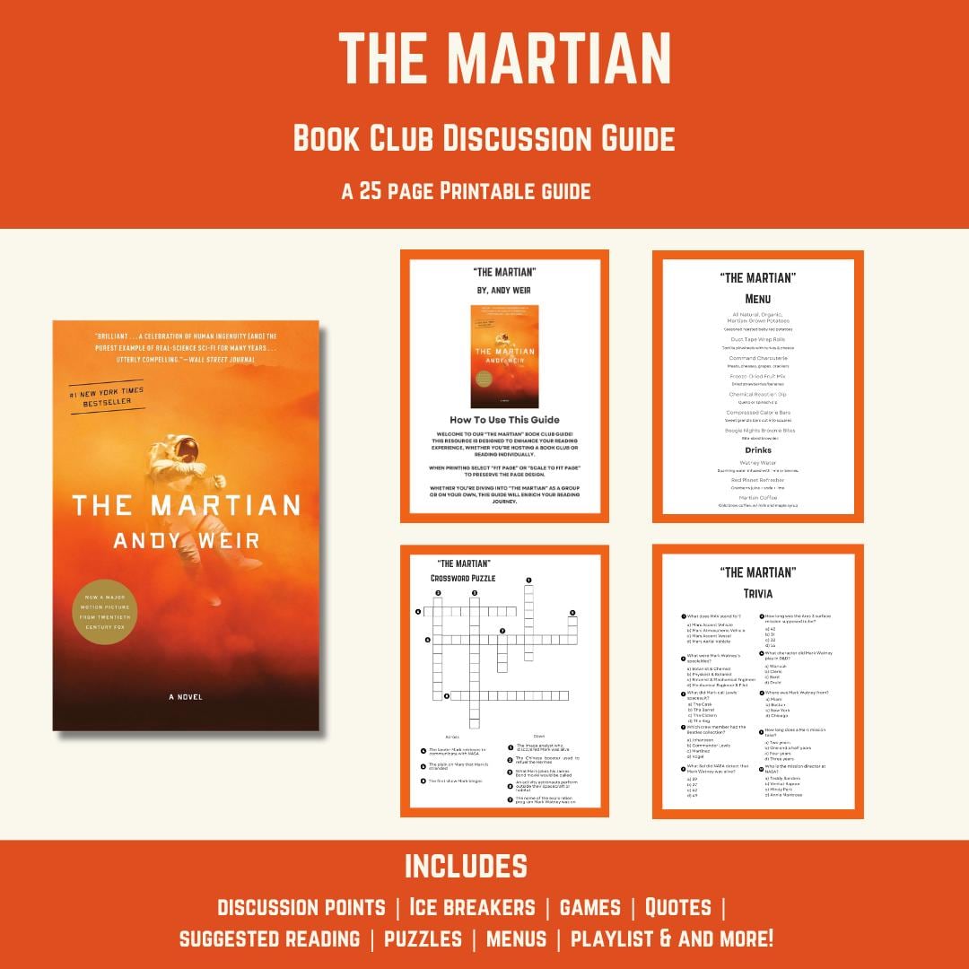 The Martian Book Club Kit Printable, Discussion Questions, Trivia ...
