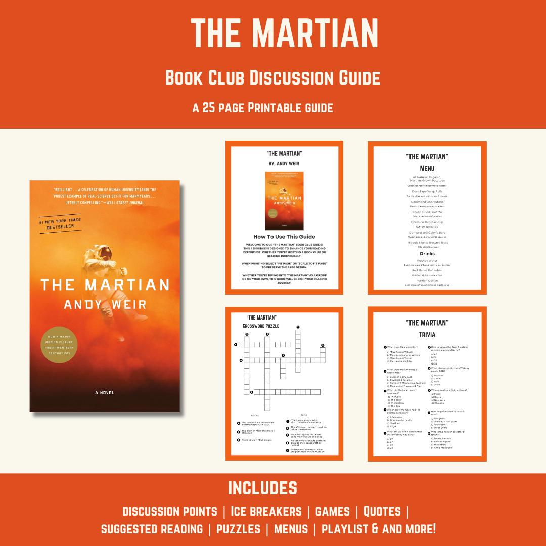 The Martian Book Club Kit Printable, Discussion Questions, Trivia ...