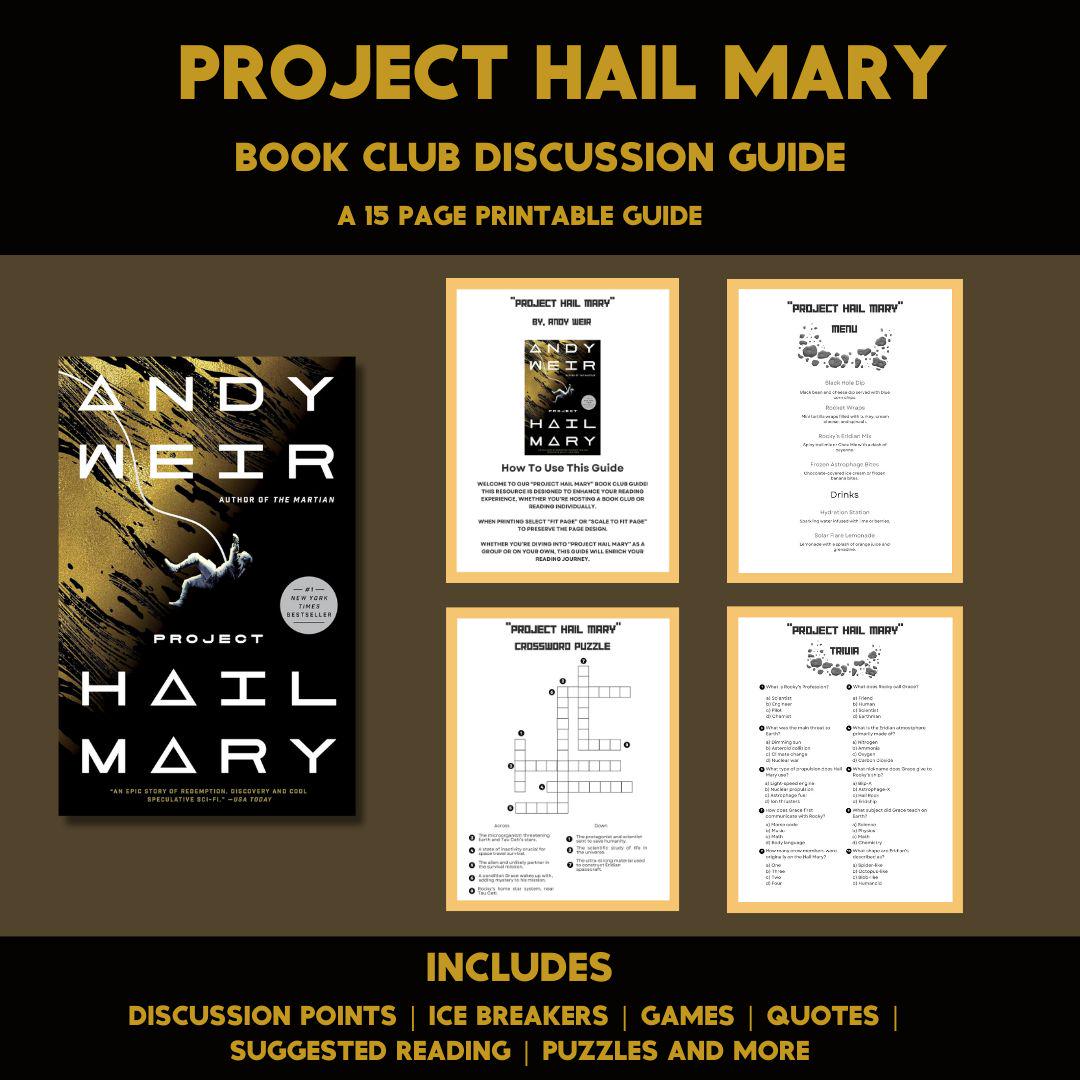 Project Hail Mary Book Club Kit Printable, Discussion Questions, Trivia ...