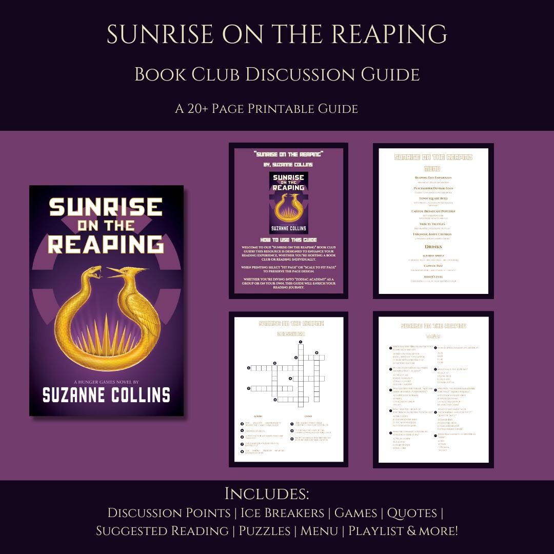 Sunrise on the Reaping Book Club Kit Printable, Discussion Questions ...