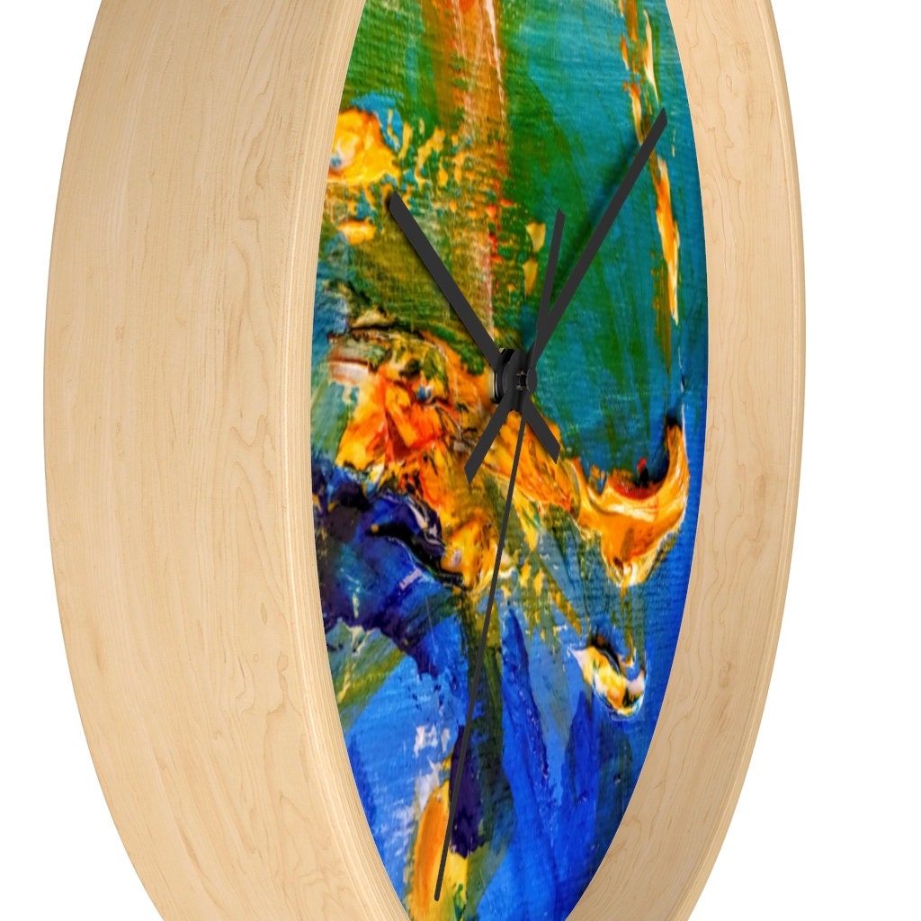 Wall Clock/abstract/original Art/hand Painted - Etsy